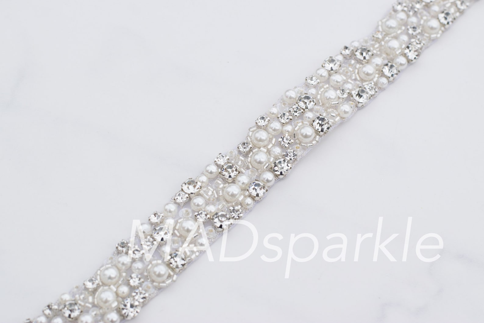 Pearl and Rhinestone Trim by the Yard/ Pearl Beaded Wedding Trim ...