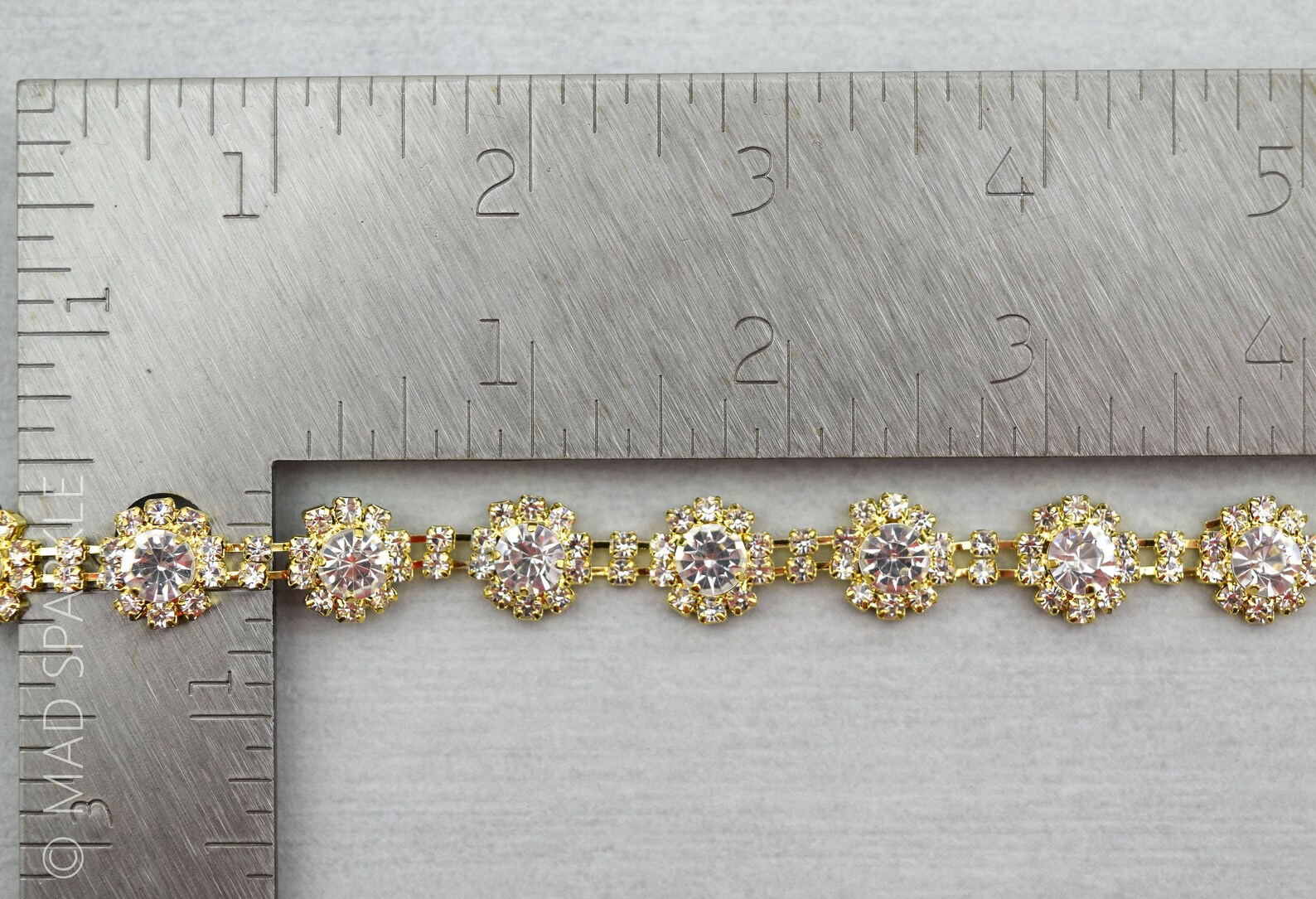 Gold Rhinestone Trim by the Yard Bridal Trim Luxury | Etsy