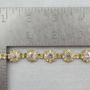 Gold Rhinestone Trim by the Yard, Bridal Trim, Luxury Rhinestone ...