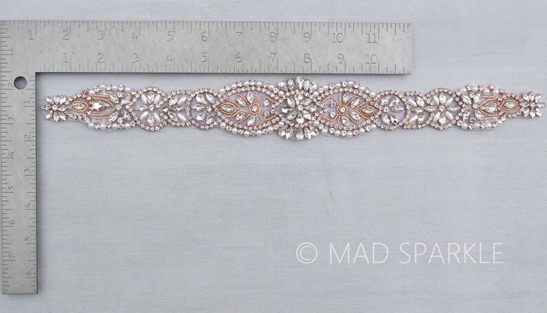 Rhinestone Applique Crystal Trim Hotfix Applique Bridal | Etsy