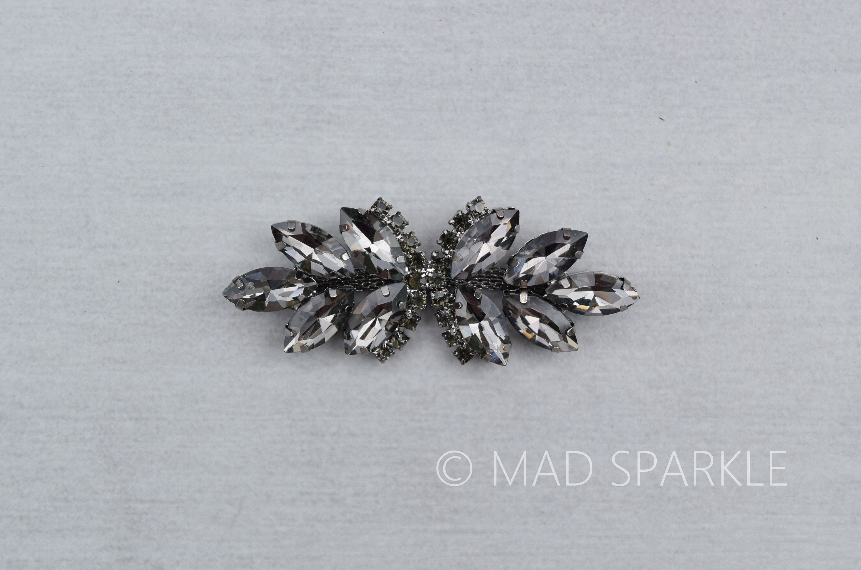 Small Rhinestone Applique Silver Crystal Motif Hotfix - Etsy
