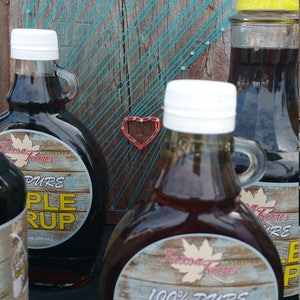 Pure Maple Syrup - Faxon Farms - 12 Oz Glass (grade A Dark) - Etsy