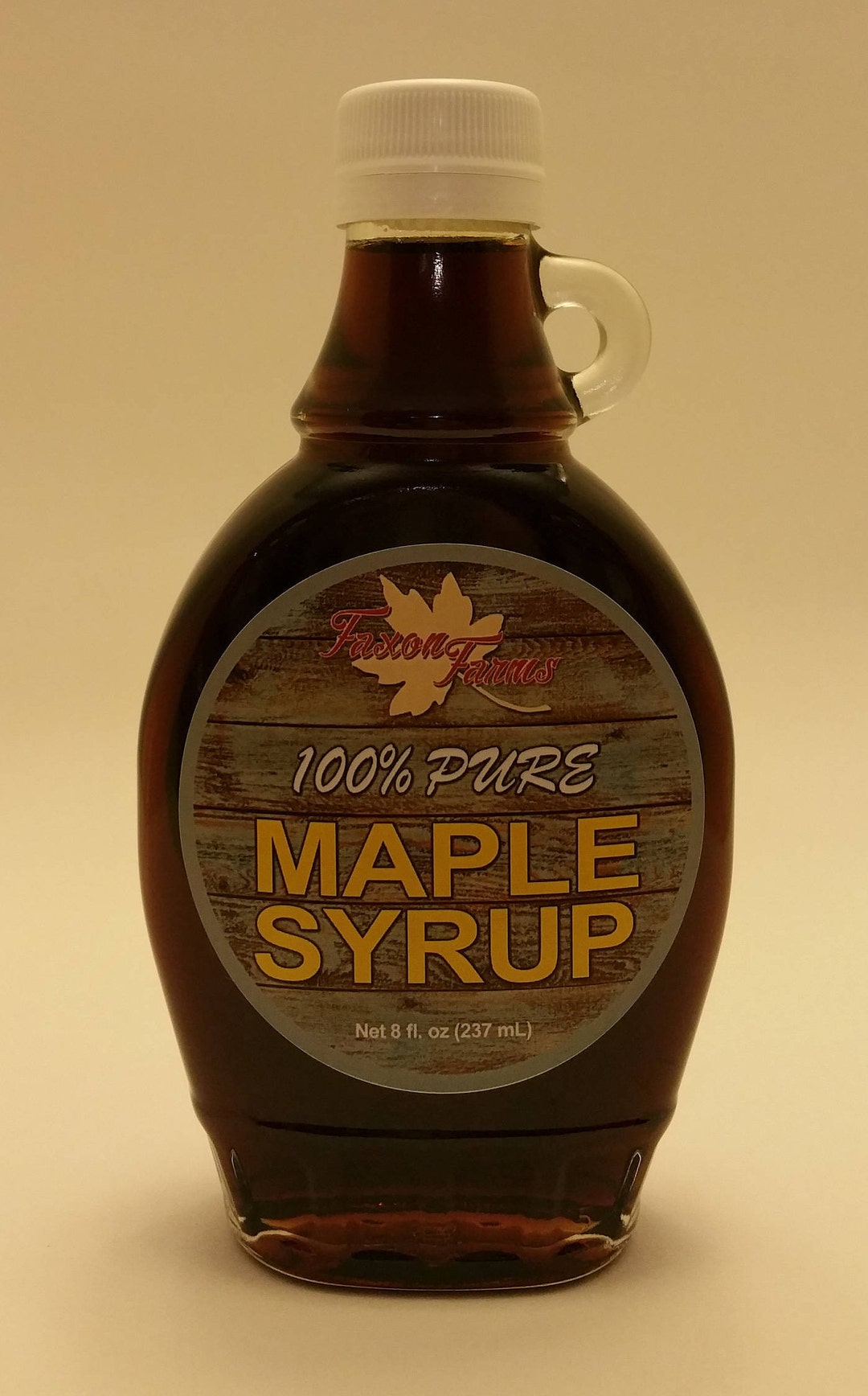 Pure Maple Syrup - Faxon Farms - 8 Oz Glass (grade A Amber) - Etsy