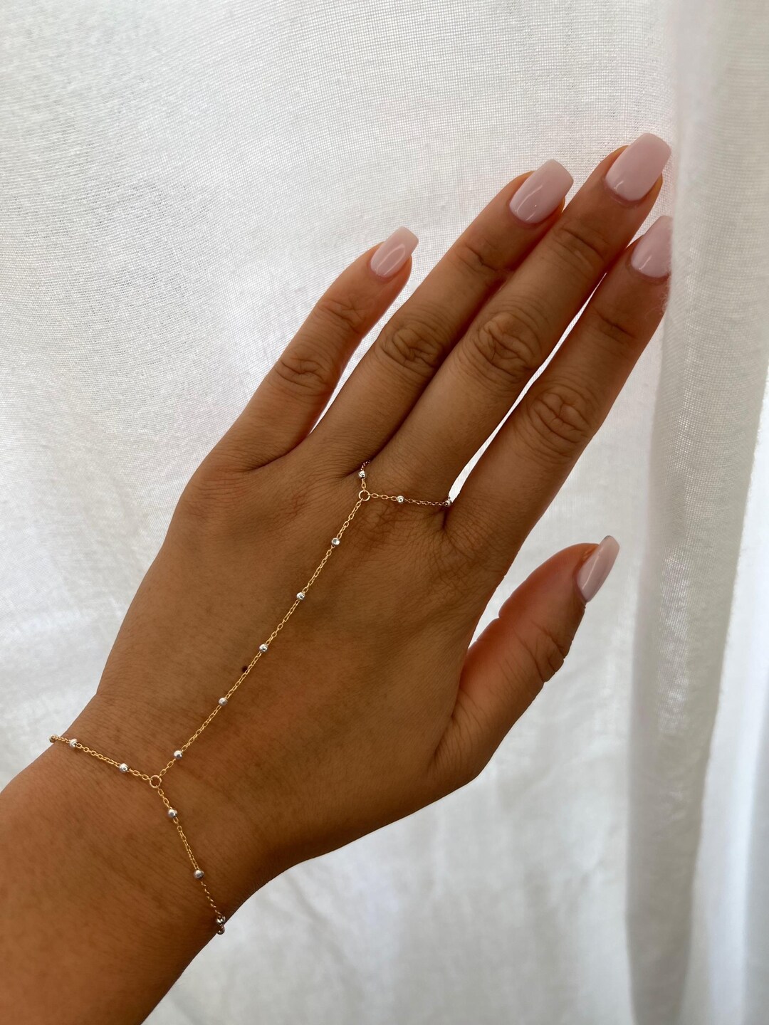 Sparkle Hand Chain // Waterproof // 14k Gold Filled, Sterling Silver ...