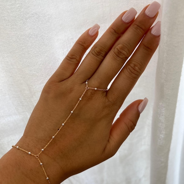 Hand Chain Rose Gold - Etsy