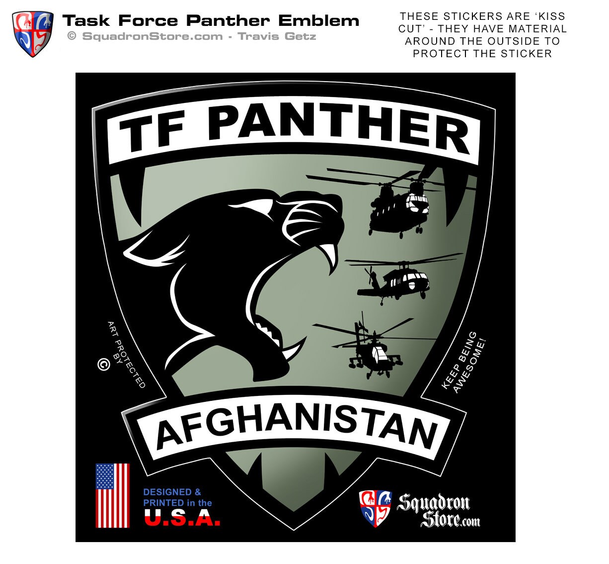 Task Force Panther Vinyl Stickers - Etsy