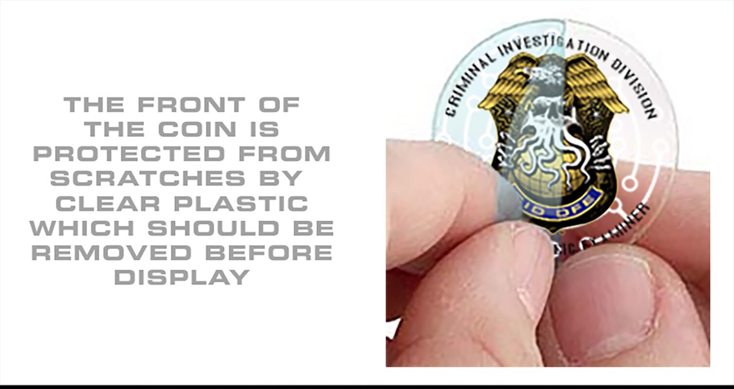 CID DFE Tentiskull Emblem Clear Acrylic High-detail 2 Challenge Coins ...