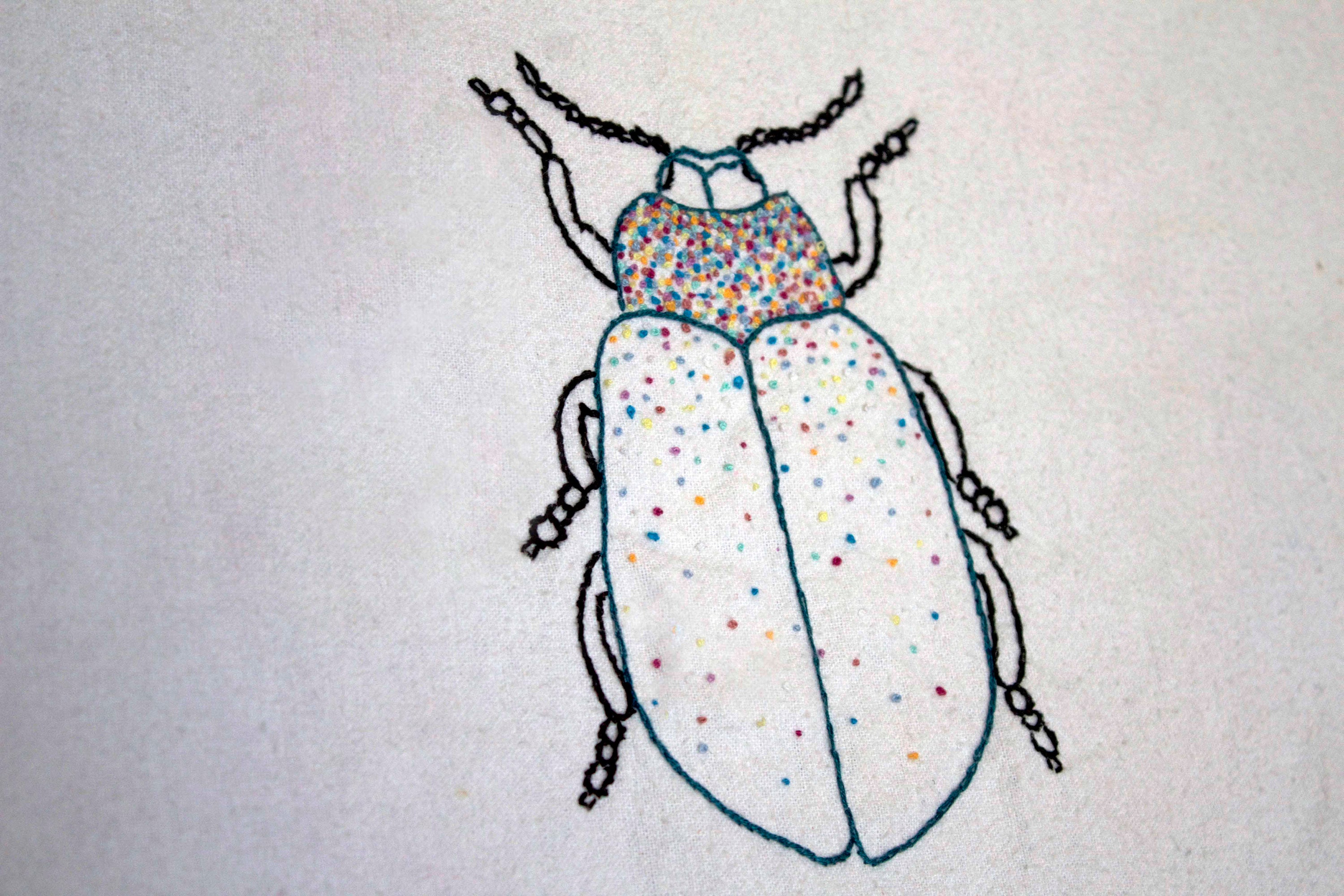 Scarab Beetle - Hand Embroidered Hoop Wall Art Insects - Etsy