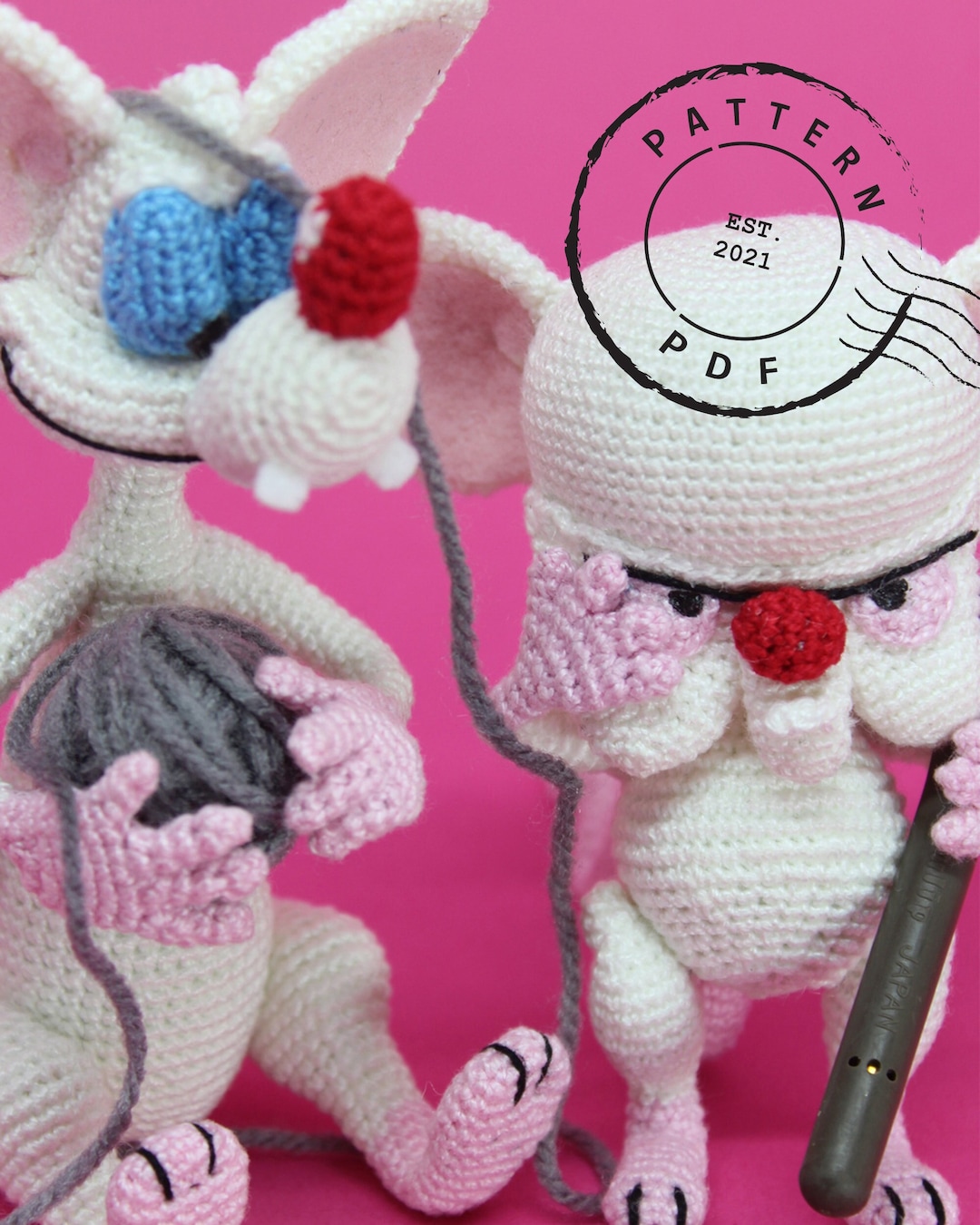 Pinky and the Brain Lab Rats | Amigurumi Pattern - Etsy