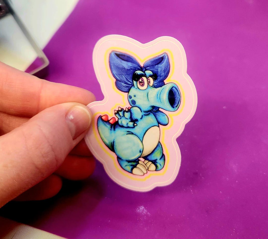 Bashful Blue Birdo Sticker - Etsy