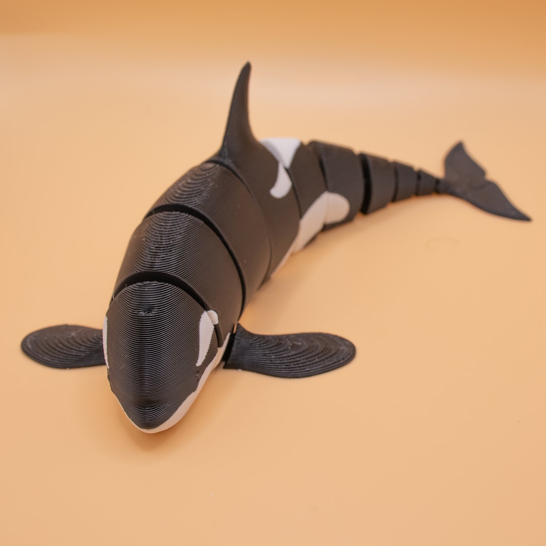 3D Printed Articulated Orca - Flexible, Poseable, Eco-friendly PLA ...