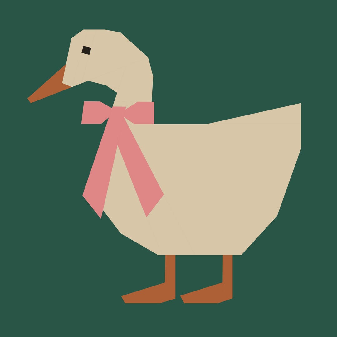 Duck FPP Pattern, Duck With Ribbon, Duckling Quilt Pattern, Duck ...