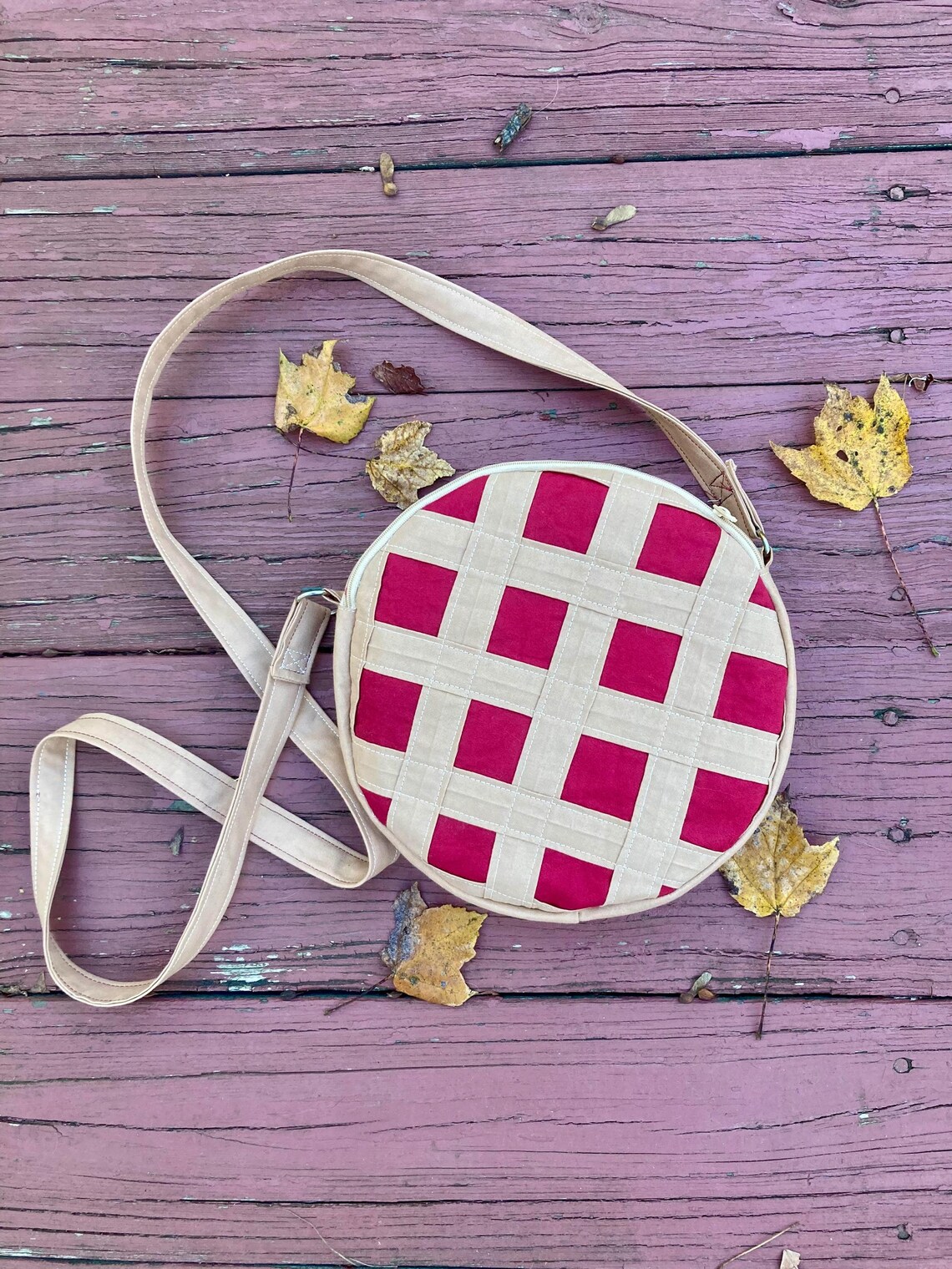 Sweet as Pie Bag Sewing Pattern PDF – Curved Zipper Bag, Pie Lattice ...