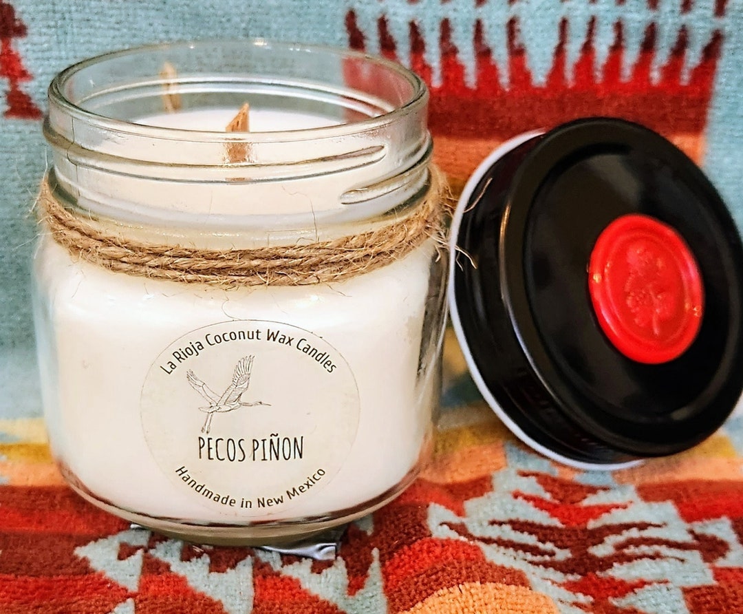 Pecos Piñon Candle With Wood Wick, Coconut Wax - Etsy