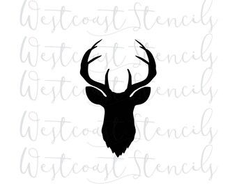 Deer head stencil | Etsy