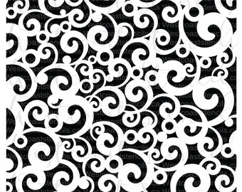 Swirl stencil | Etsy
