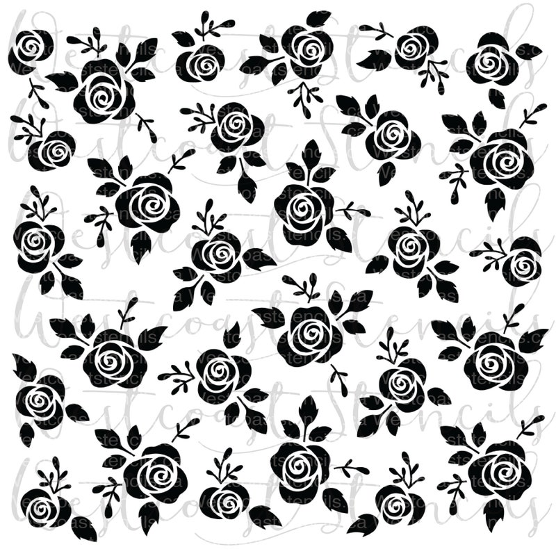 Rose Cookie Stencil - Etsy