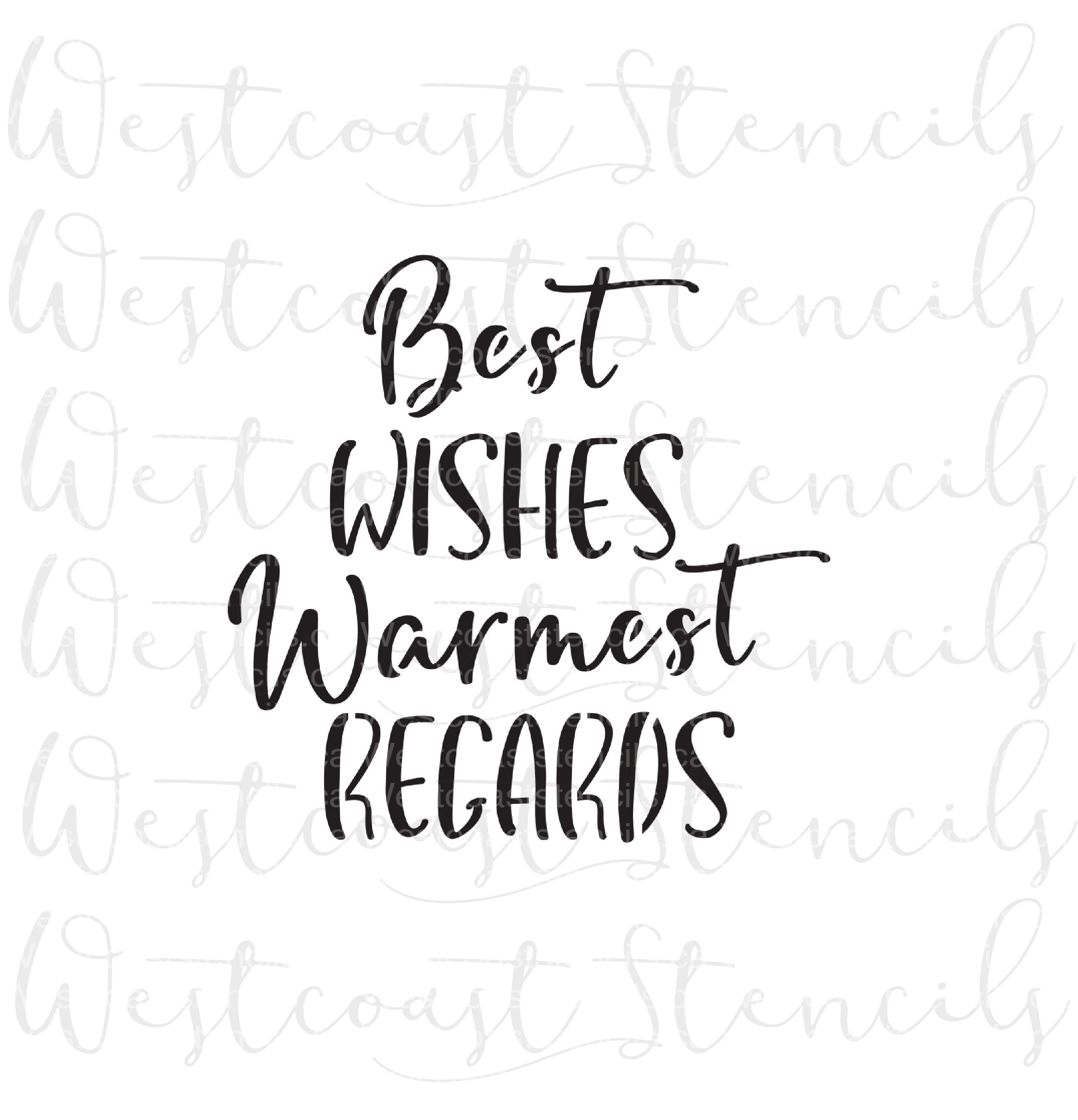 Best Wishes Warmest Regards Stencil Schitts Creek Cookie - Etsy UK