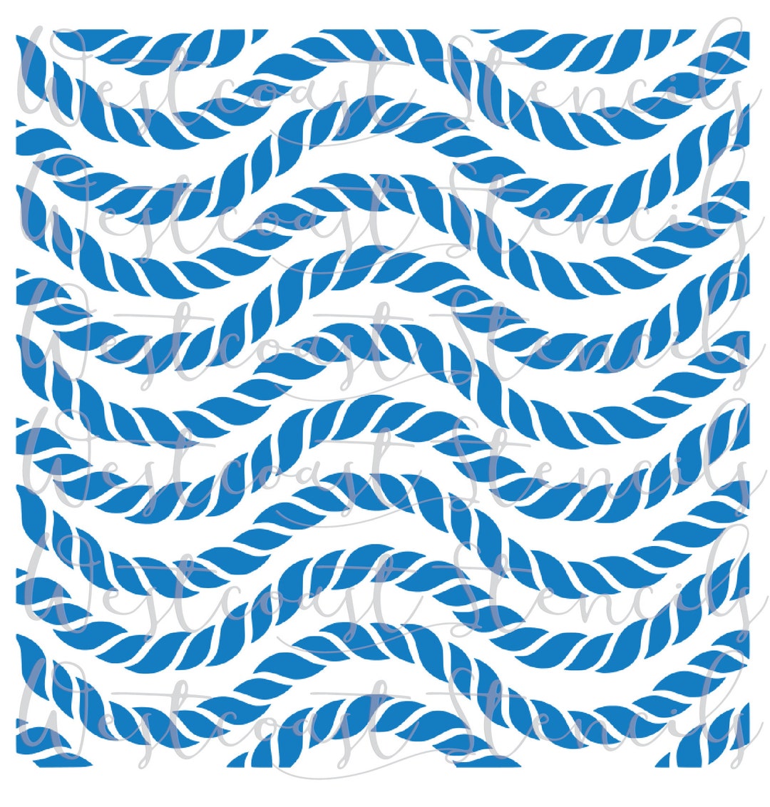 Rope Waves Stencil Cookie Stencil - Etsy