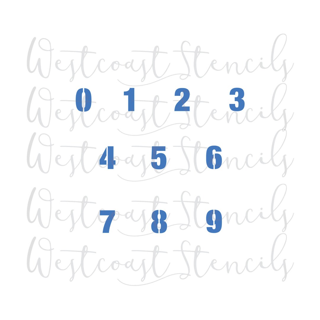 Small Number Stencil, Cookie Stencil - Etsy
