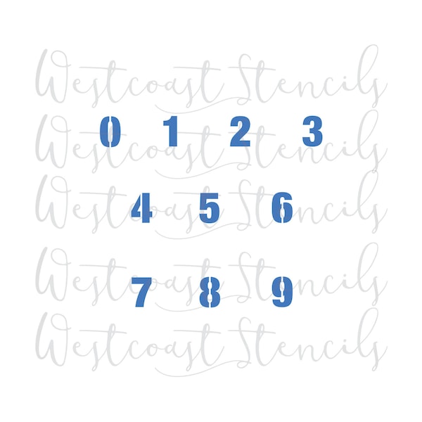 Small Number Stencil - Etsy