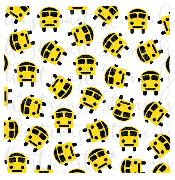 School Bus Background Stencil 2 Pieces Teacher Appreciation | Etsy