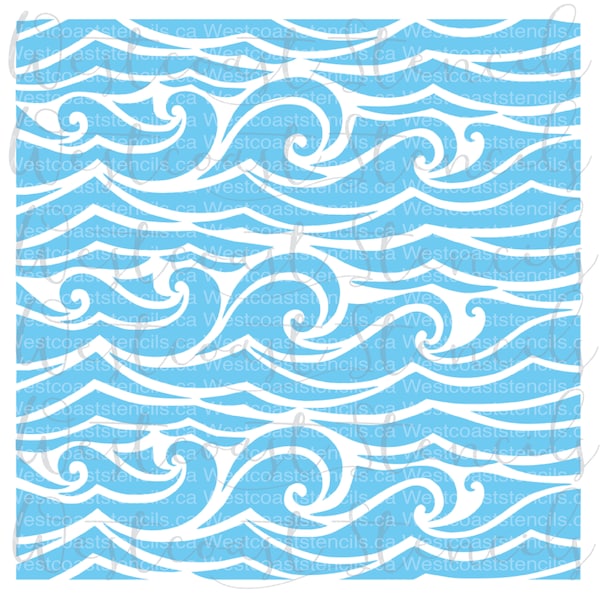 Ocean Stencil - Etsy