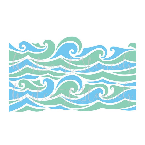Wave Stencil - Etsy