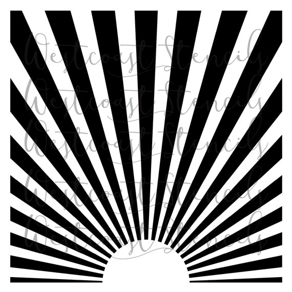 Sunset Stencil Sunrays Cookie Stencil | Etsy