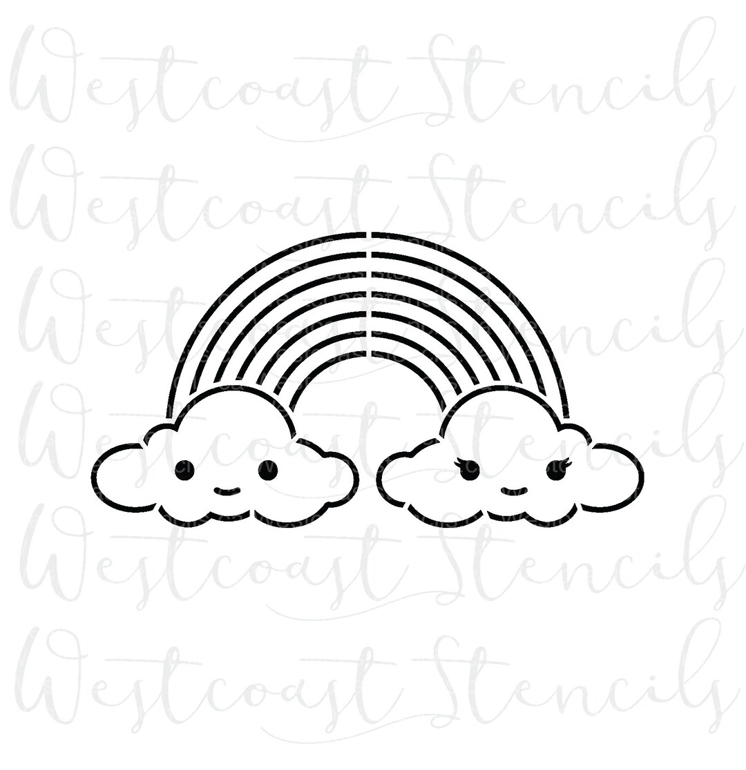 PYO Rainbow Stencil, Cookie Stencil - Etsy