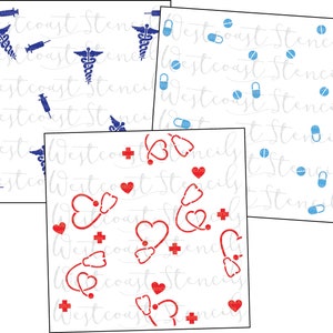 Medical Symbol Stencil 3 Piece or 1 Piece Health Care | Etsy