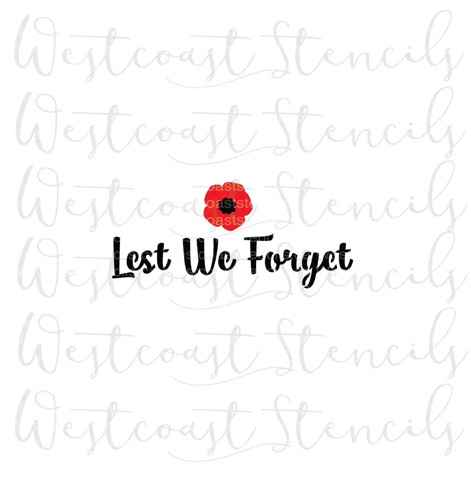 Lest We Forget Stencil 1 Piece Remembrance Day Veterans - Etsy UK