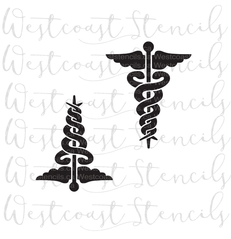 Medical Symbol Stencil Caduceus Health Care Cookie Stencil - Etsy