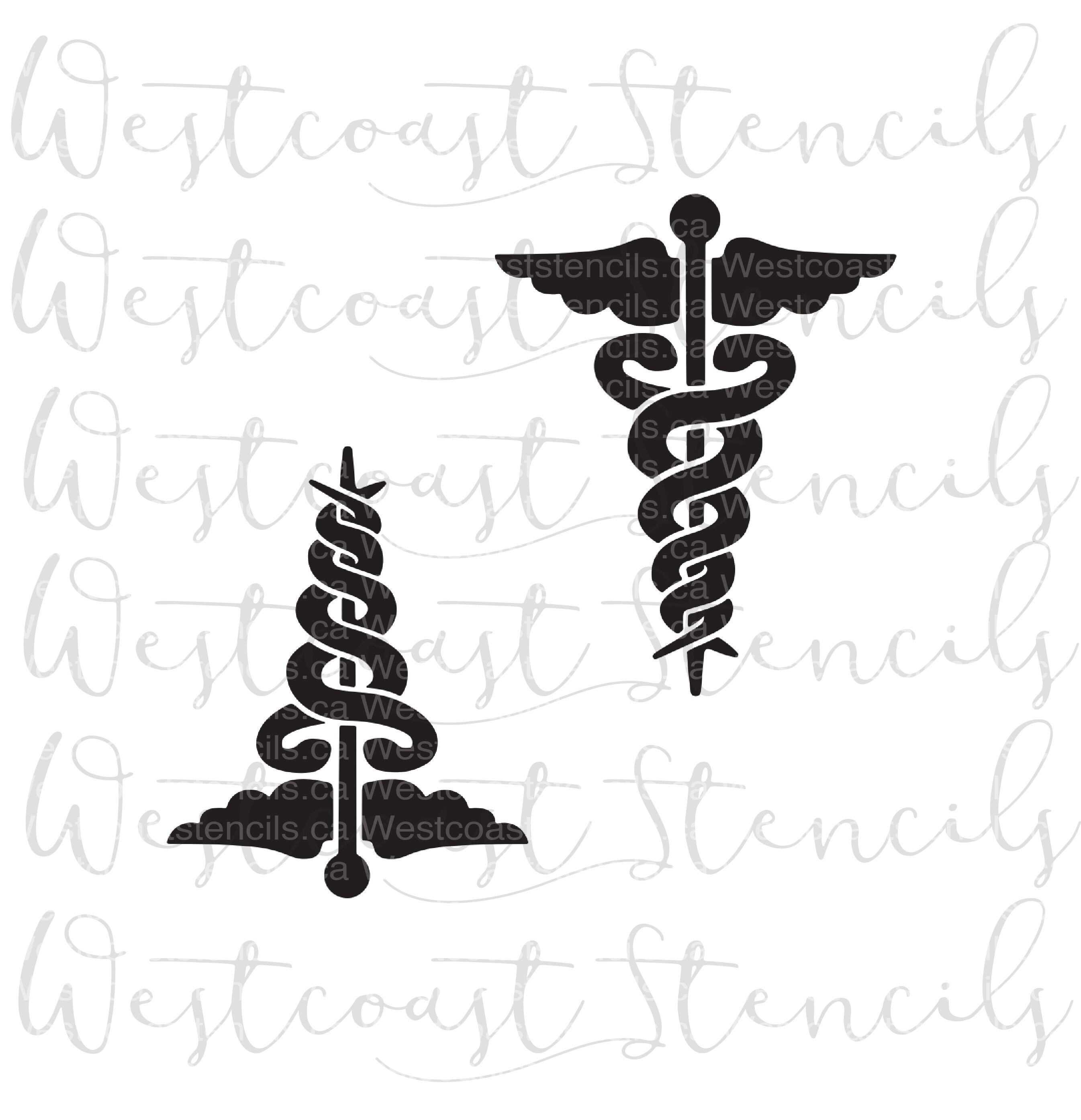 Medical Symbol Stencil Caduceus Health Care Cookie Stencil | Etsy