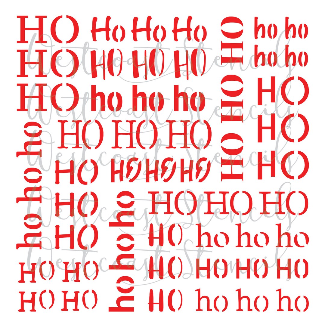 Ho Ho Ho Stencil, Christmas Stencil, Cookie Stencil - Etsy