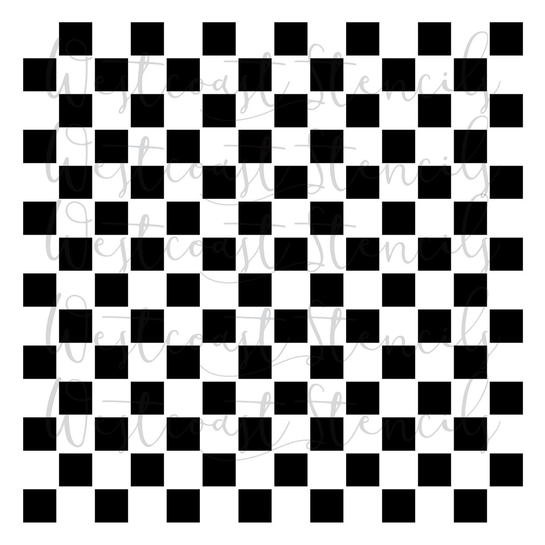 Checkerboard Stencil, Checker, Square, Cookie Stencil - Etsy
