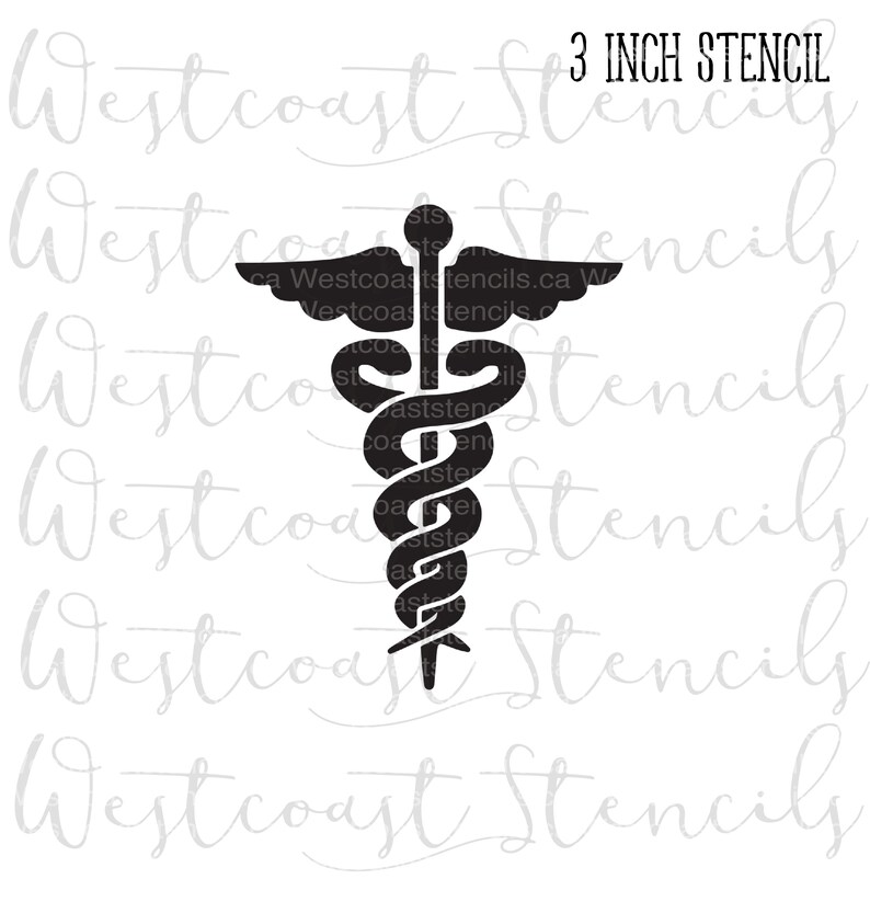 Medical Symbol Stencil Caduceus Health Care Cookie Stencil - Etsy
