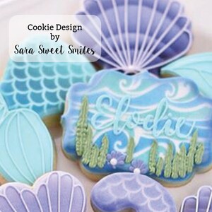Wave Background Stencil, Water, Ocean, Cookie Stencil - Etsy