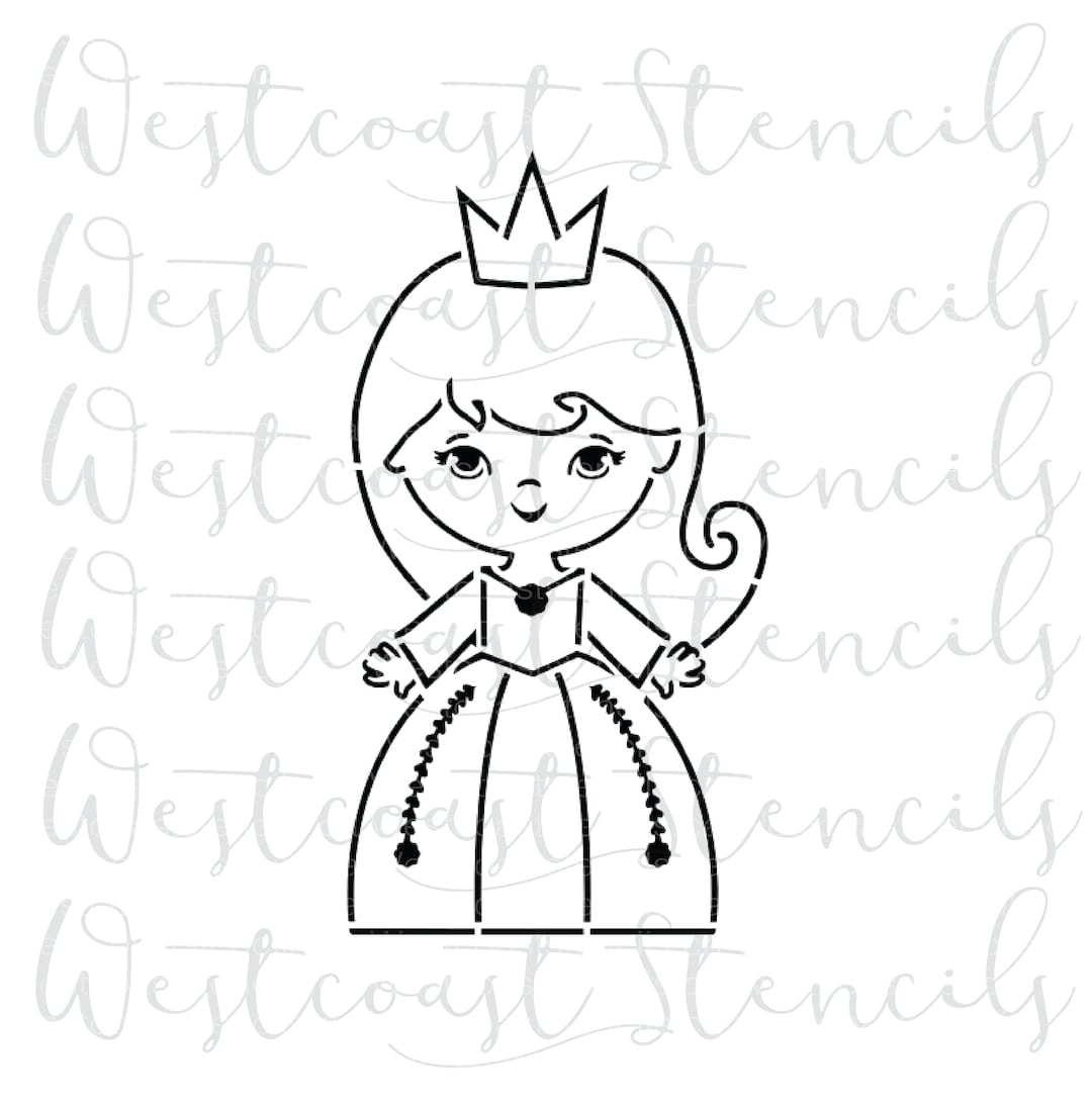 PYO Princess Stencil Cookie Stencil - Etsy