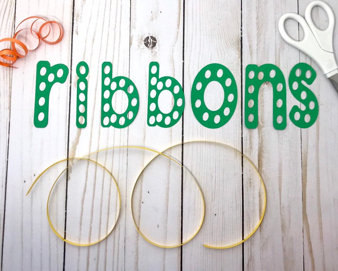 RIBBONS Font Alphabet Die Cut Letters Bulletin Board Set for School ...