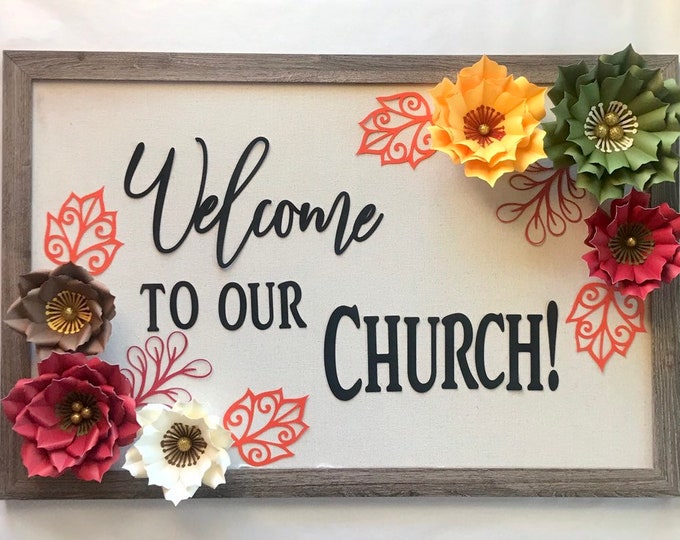 Welcome to Our Church Bulletin Board Set for Church Sanctuary, Sunday ...