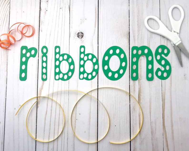 RIBBONS Font Alphabet Die Cut Letters Bulletin Board Set for - Etsy