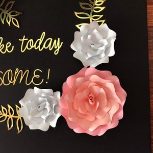 Make Today Awesome Inspirational Bulletin Board Set With Paper Flowers ...