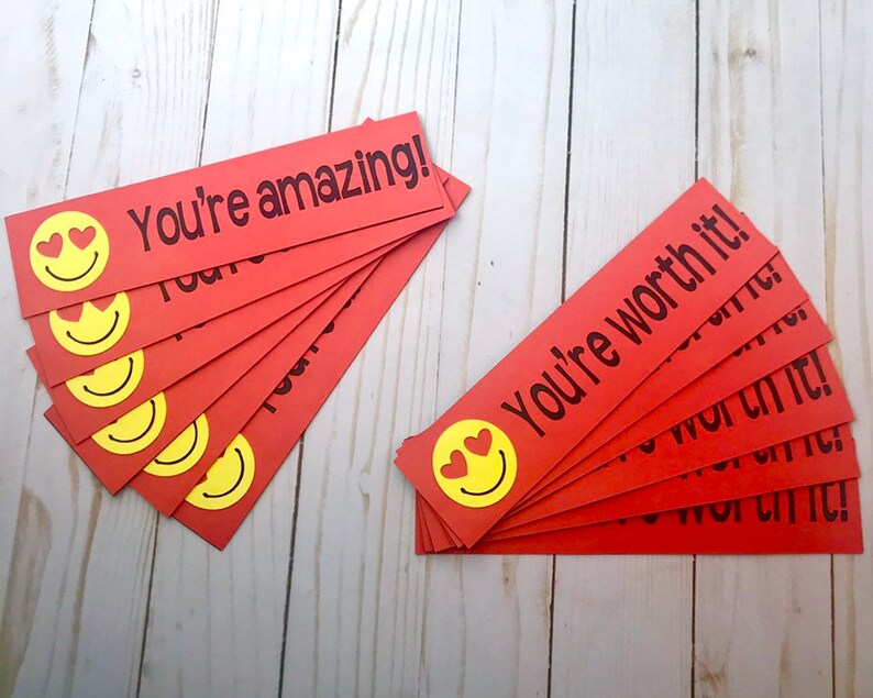 Smiley Face Bookmarks for Students, Friends, or Family (set of Twelve ...