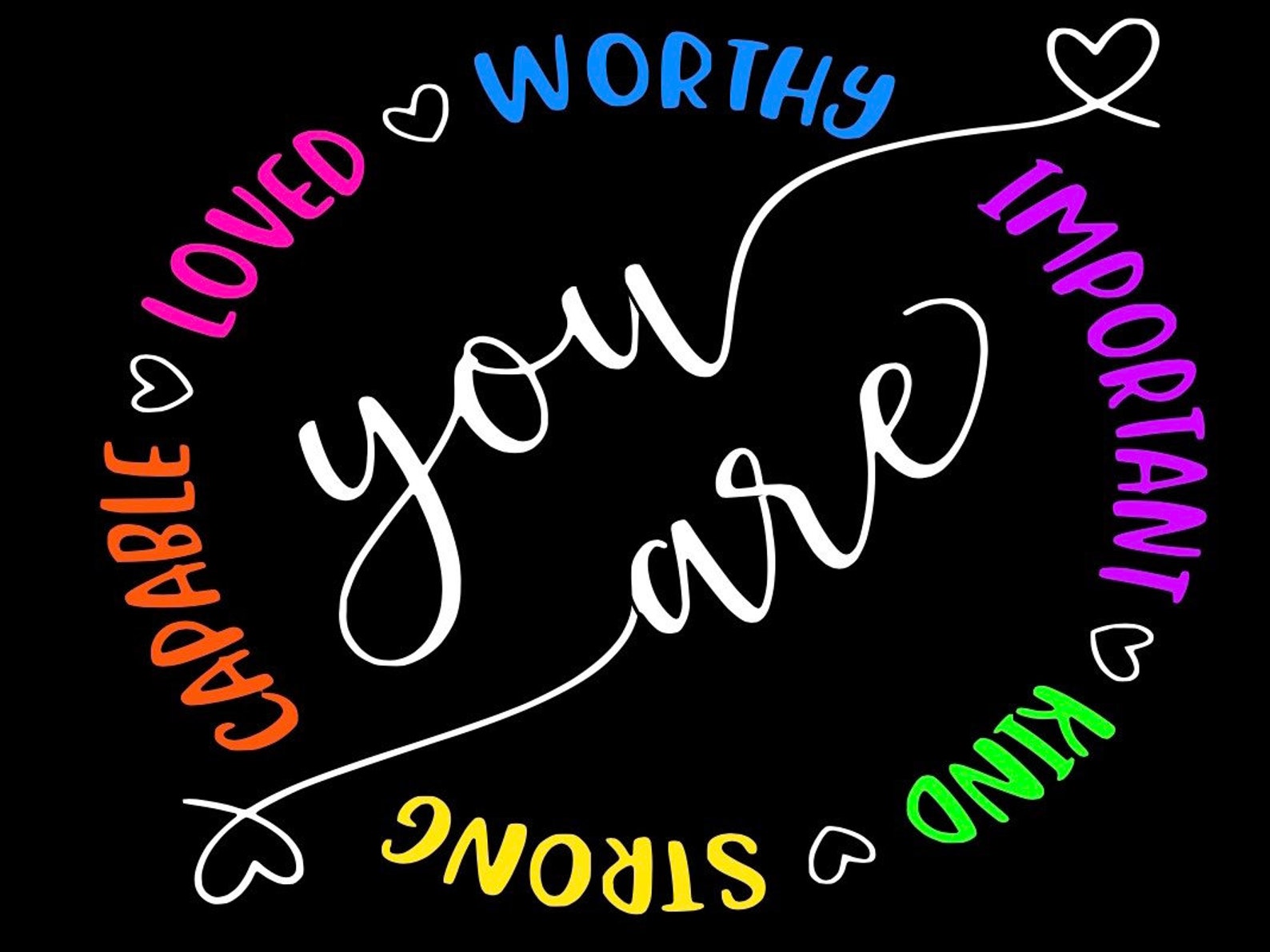 You Are Worthy Inspirational Bulletin Board for School - Etsy
