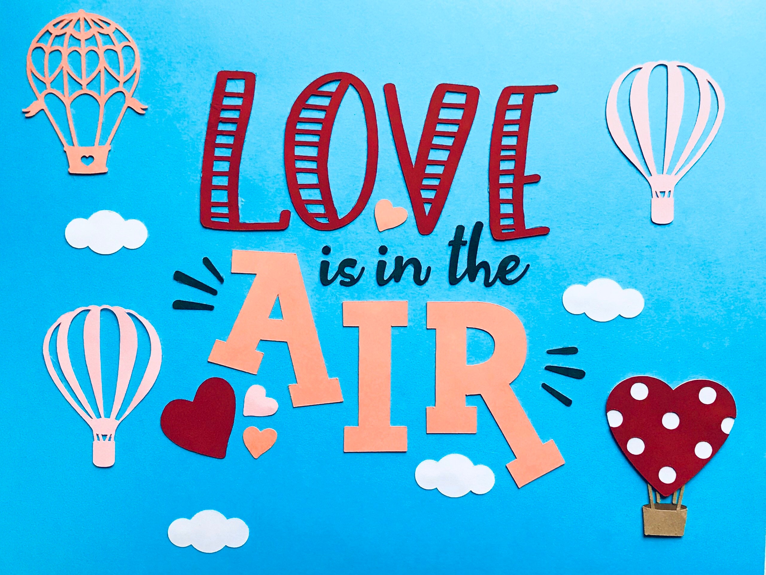 Valentine Air Balloon Bulletin Board Set for School Home or | Etsy