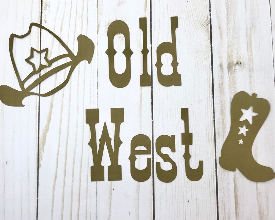 OLD WEST Font Alphabet Die Cut Letters Bulletin Board Set for - Etsy