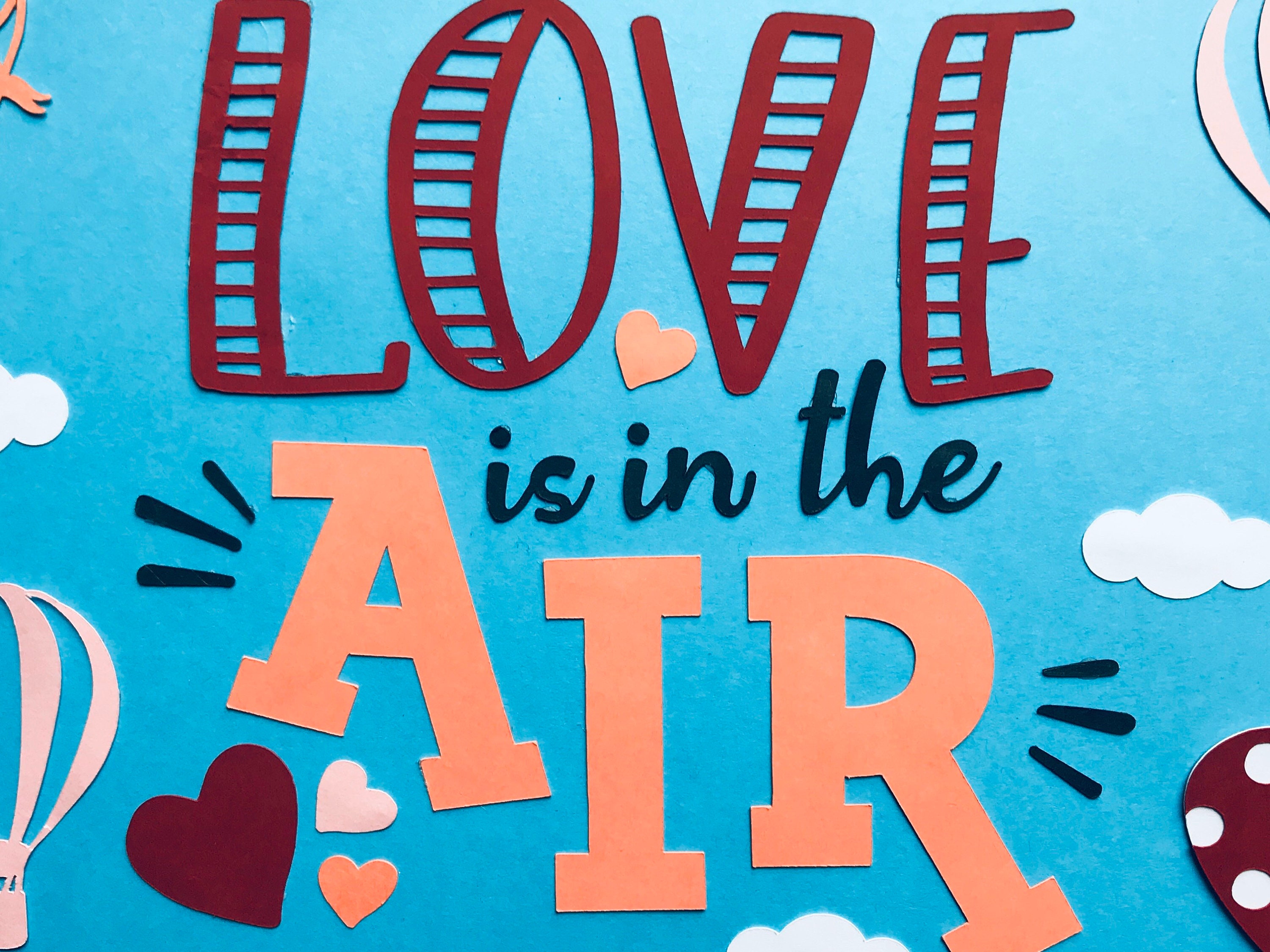 Valentine Air Balloon Bulletin Board Set for School, Home, or Church - Etsy
