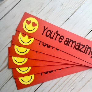 Smiley Face Bookmarks for Students, Friends, or Family (set of Twelve ...