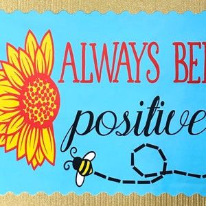 Inspirational Bee Positive Bulletin Board Set for Spring, Classroom, or ...